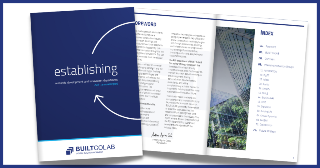 Trabalho da Equipa RDI do BUILT CoLAB em 2021 compilado e disponível para consulta